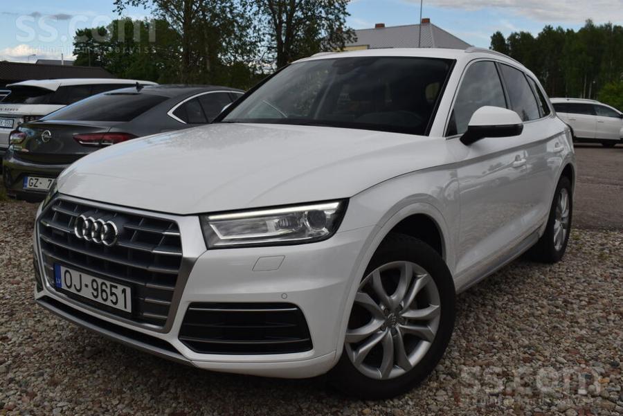 White Audi Q5 2018 in Kuldiga, with an engine capacity of 2.00 L and mileage of 0 thousand km for 19990 €, photo 1 on AUTOMOTO.COM.LV