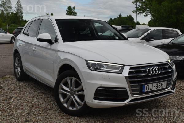 White Audi Q5 2018 in Kuldiga, with an engine capacity of 2.00 L and mileage of 0 thousand km for 19990 €, photo 4 on AUTOMOTO.COM.LV