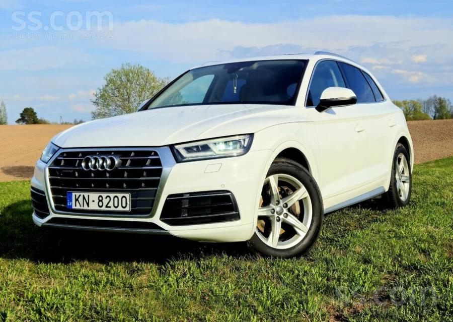 White Audi Q5 2018 in Riga, with an engine capacity of 2.00 L and mileage of 225 thousand km for 19990 €, photo 1 on AUTOMOTO.COM.LV