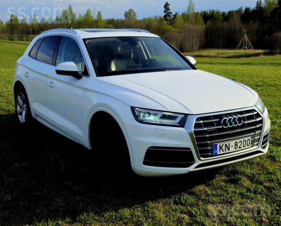 White Audi Q5 2018 in Riga, with an engine capacity of 2.00 L and mileage of 225 thousand km for 19990 €, photo 4 on AUTOMOTO.COM.LV
