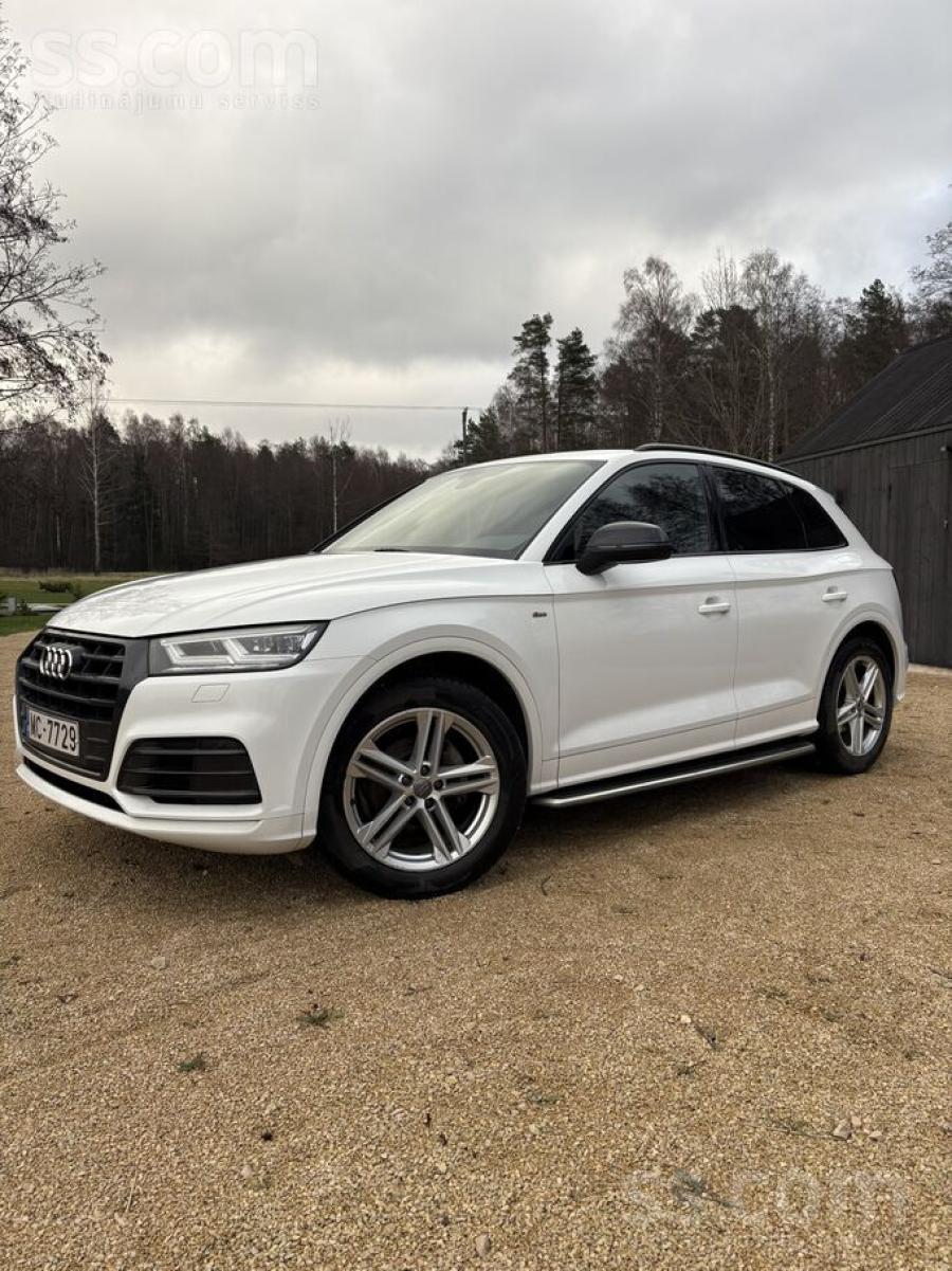White Audi Q5 2018 in Riga, with an engine capacity of 2.00 L and mileage of 150 thousand km for 22400 €, photo 1 on AUTOMOTO.COM.LV