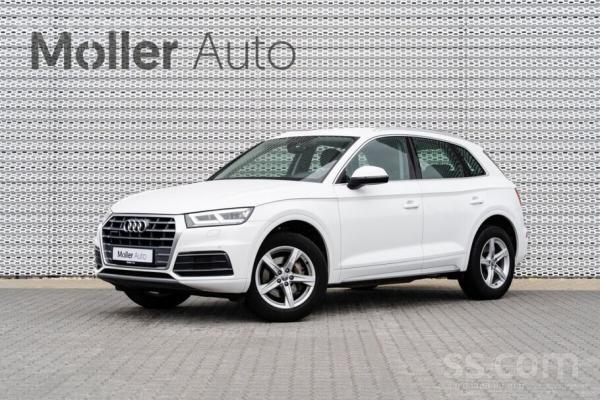 White Audi Q5 2018 in Riga, with an engine capacity of 2.00 L and mileage of 73 thousand km for 28450 €, photo 1 on AUTOMOTO.COM.LV