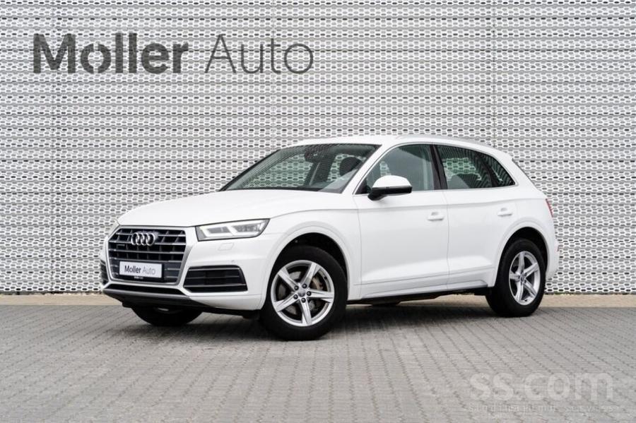 White Audi Q5 2018 in Riga, with an engine capacity of 2.00 L and mileage of 73 thousand km for 28450 €, photo 1 on AUTOMOTO.COM.LV