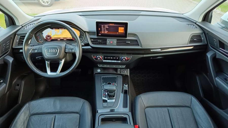 White Audi Q5 2018 in Klaipeda, with an engine capacity of 2.00 L and mileage of 52 thousand km for 20800 €, photo 18 on AUTOMOTO.COM.LV