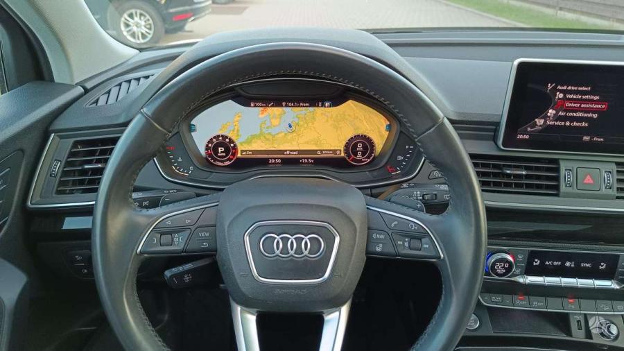White Audi Q5 2018 in Klaipeda, with an engine capacity of 2.00 L and mileage of 52 thousand km for 20800 €, photo 22 on AUTOMOTO.COM.LV