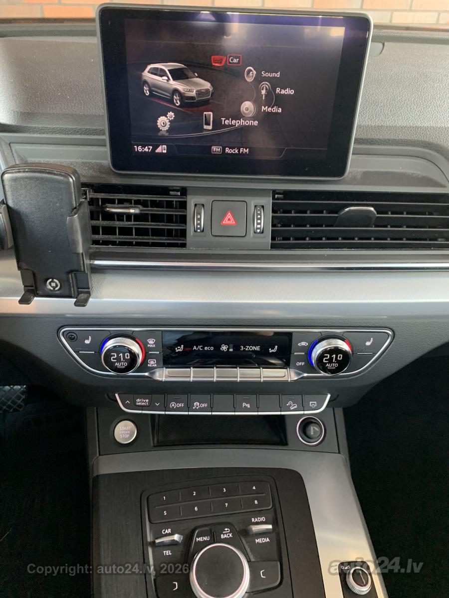 White Audi Q5 2019 in Tallinn, with an engine capacity of 2.00 L and mileage of 67 thousand km for 22900 €, photo 17 on AUTOMOTO.COM.LV
