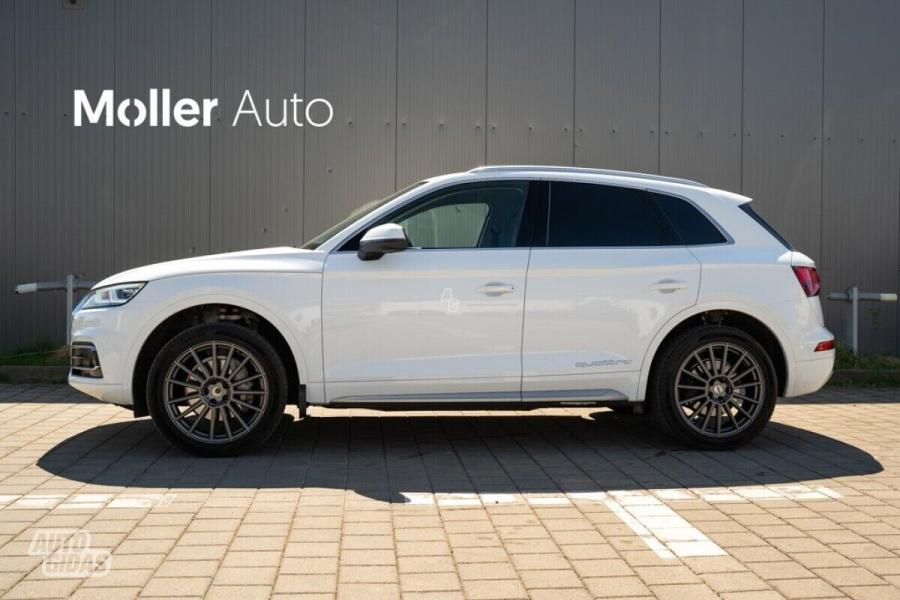 White Audi Q5 2019 in Vilnius, with an engine capacity of 2.00 L and mileage of 161 thousand km for 27500 €, photo 4 on AUTOMOTO.COM.LV