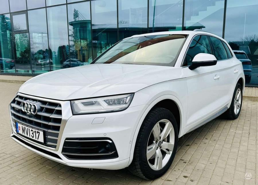 White Audi Q5 2020 in Utena, with an engine capacity of 2.97 L and mileage of 66 thousand km for 37500 €, photo 3 on AUTOMOTO.COM.LV