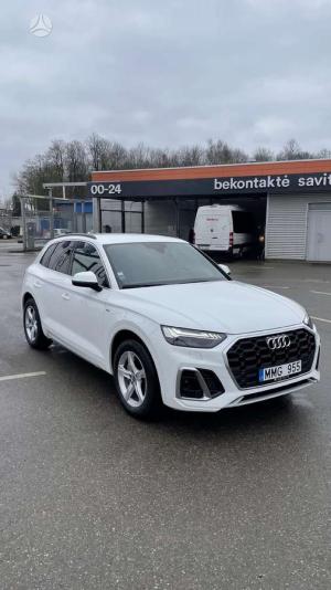 White Audi Q5 2021 in Vilnius, with an engine capacity of 1.97 L and mileage of 193 thousand km for 31500 €, photo  on AUTOMOTO.COM.LV