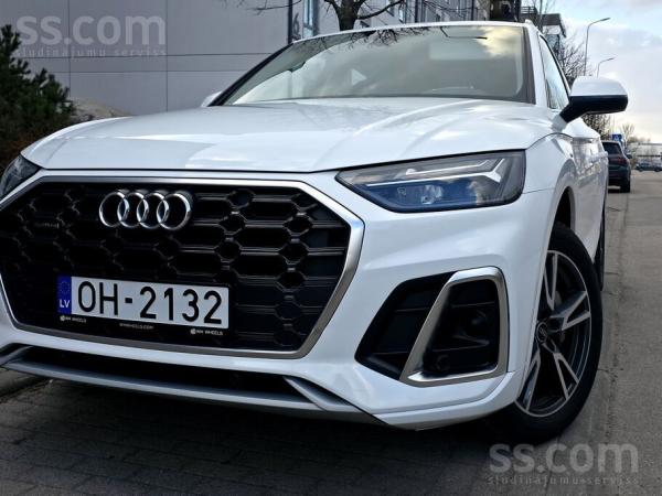 White Audi Q5 2021 in Riga, with an engine capacity of 2.00 L and mileage of 187 thousand km for 25590 €, photo 8 on AUTOMOTO.COM.LV