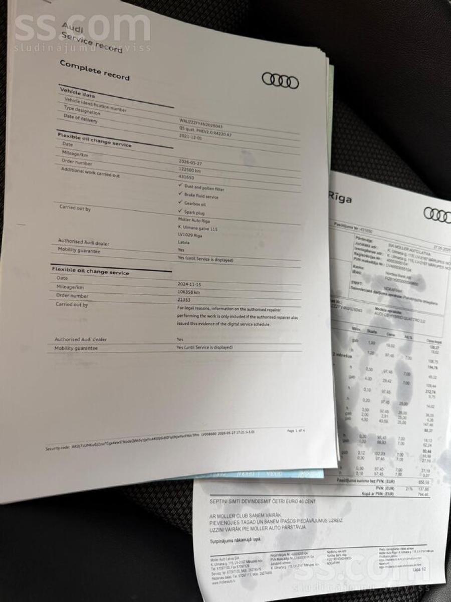 White Audi Q5 2021 in Riga, with an engine capacity of 2.00 L and mileage of 123 thousand km for 29900 €, photo 15 on AUTOMOTO.COM.LV