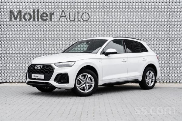 White Audi Q5 2021 in Riga, with an engine capacity of 2.00 L and mileage of 114 thousand km for 33250 €, photo 1 on AUTOMOTO.COM.LV