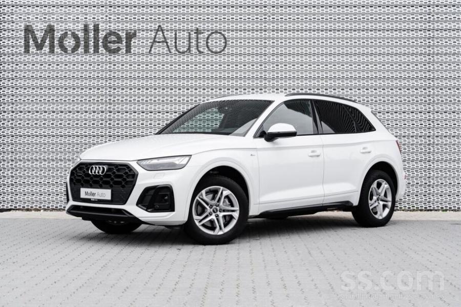 White Audi Q5 2021 in Riga, with an engine capacity of 2.00 L and mileage of 114 thousand km for 33250 €, photo 1 on AUTOMOTO.COM.LV