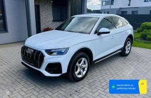 White Audi Q5 2023 in Vilnius, with an engine capacity of 1.98 L and mileage of 142 thousand km for 31490 €, photo  on AUTOMOTO.COM.LV