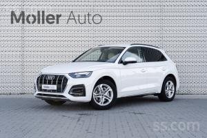 White Audi Q5 2024 in Riga, with an engine capacity of 2.00 L and mileage of 53 thousand km for 31900 €, photo 1 on AUTOMOTO.COM.LV
