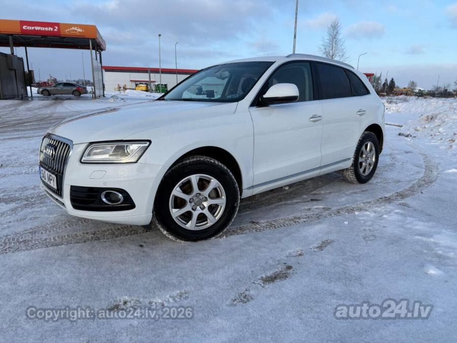 White Audi Q5 2016 in Tartu, with an engine capacity of 2.00 L and mileage of 153 thousand km for 15900 €, photo 5 on AUTOMOTO.COM.LV