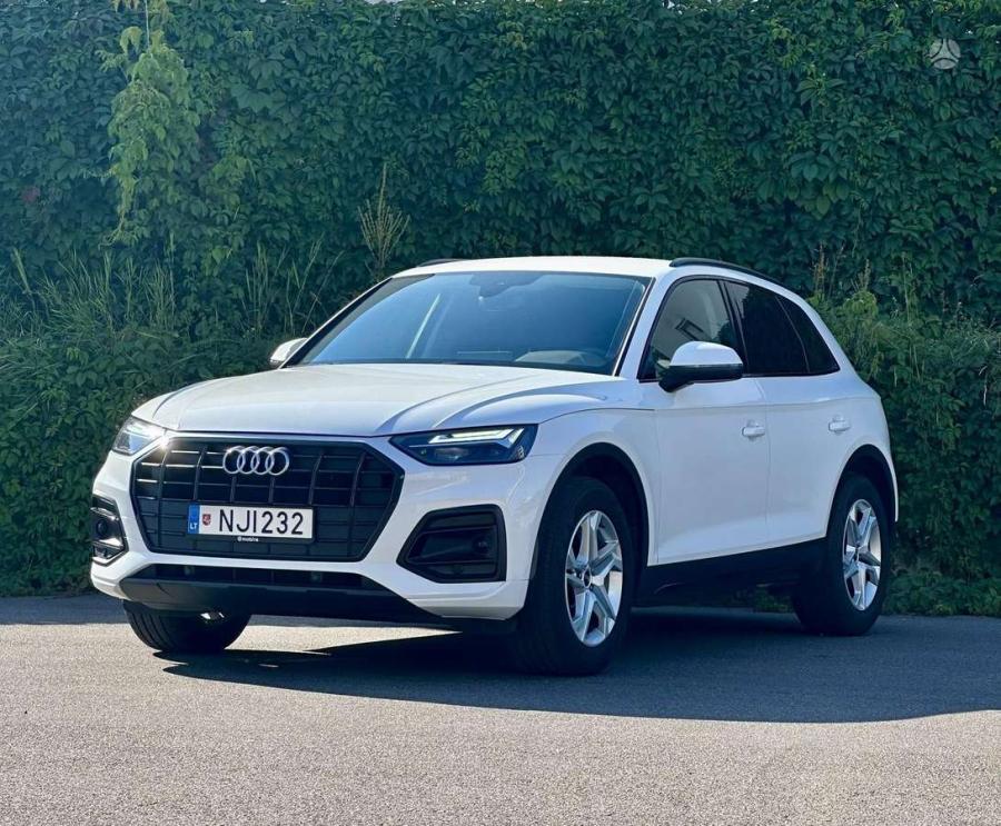 Balts Audi Q5 2025 Viļņa, ar dzinēja tilpumu 2.00 L un nobraukumu 23 tūkst. km par 34900 €, foto 1 vietnē AUTOMOTO.COM.LV
