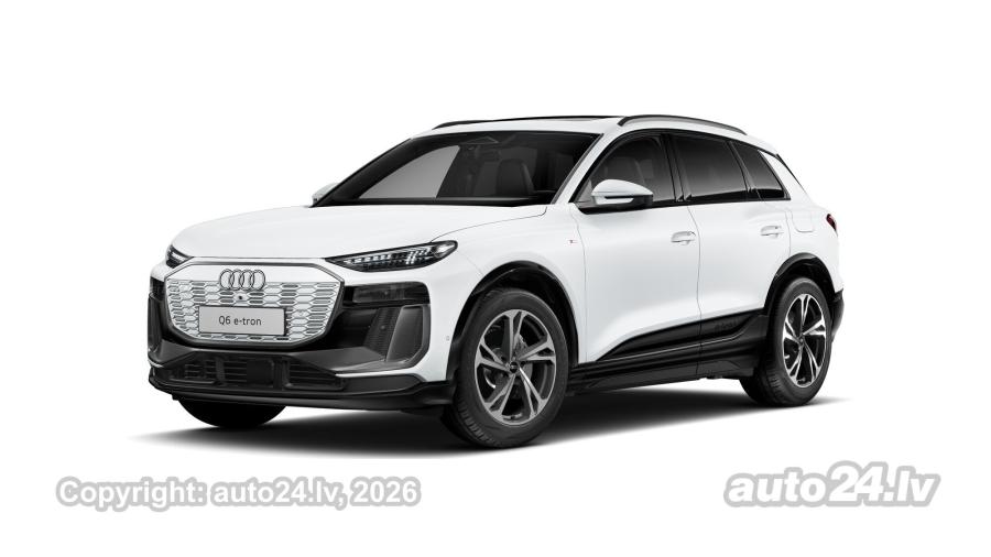 White Audi Q6 e-tron 2025 in Tallinn, with an engine capacity of 0.00 L and mileage of 11 thousand km for 65900 €, photo 1 on AUTOMOTO.COM.LV