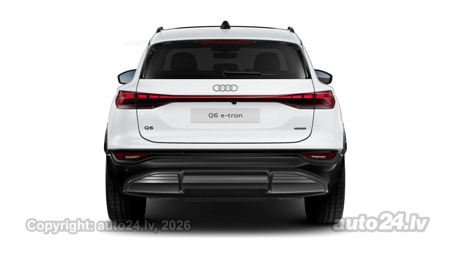 White Audi Q6 e-tron 2025 in Tallinn, with an engine capacity of 0.00 L and mileage of 11 thousand km for 65900 €, photo 6 on AUTOMOTO.COM.LV
