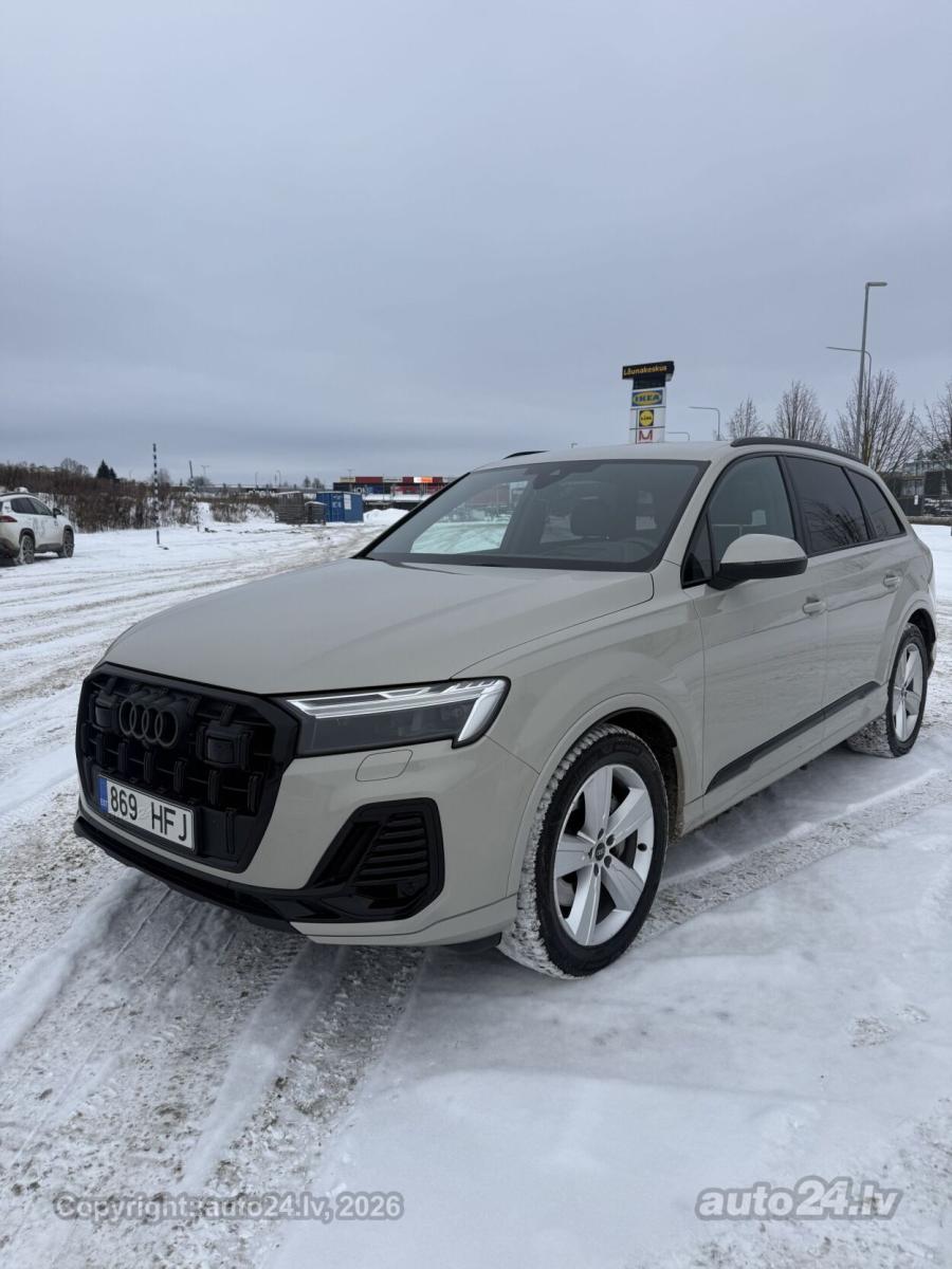 Smilšu krāsa Audi Q7 2024 Tartu, ar dzinēja tilpumu 3.00 L un nobraukumu 52 tūkst. km par 74500 €, foto 1 vietnē AUTOMOTO.COM.LV