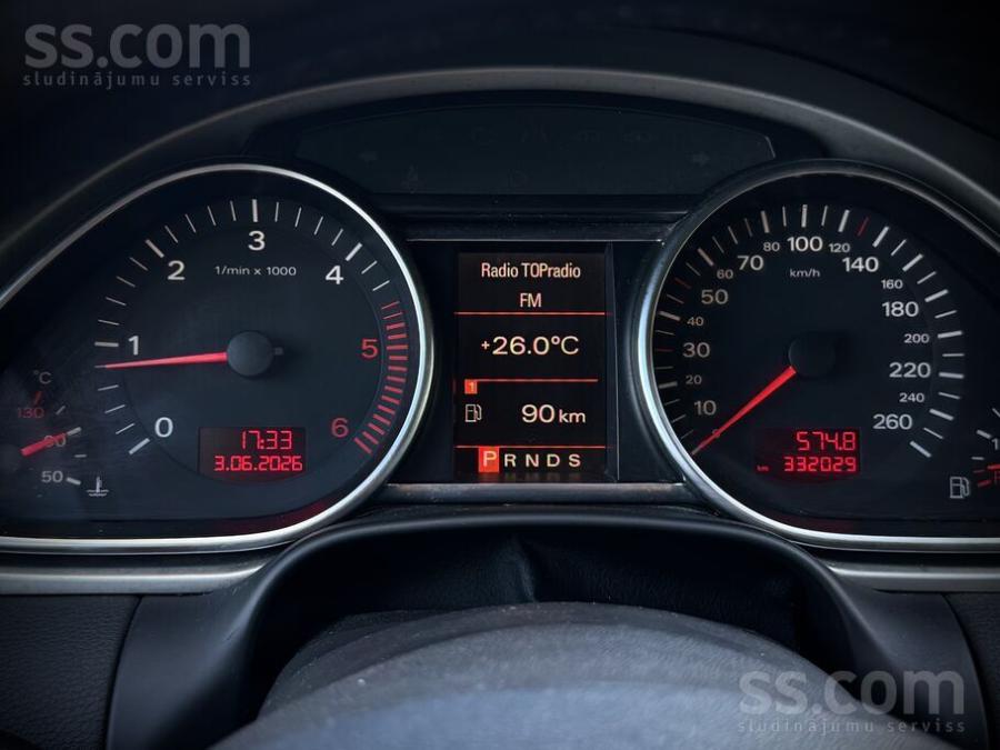 Black Audi Q7 2006 in Jelgava, with an engine capacity of 3.00 L and mileage of 332 thousand km for 5190 €, photo 14 on AUTOMOTO.COM.LV