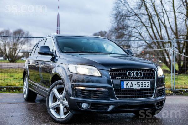 Black Audi Q7 2007 in Riga, with an engine capacity of 3.00 L and mileage of 384 thousand km for 5890 €, photo 2 on AUTOMOTO.COM.LV