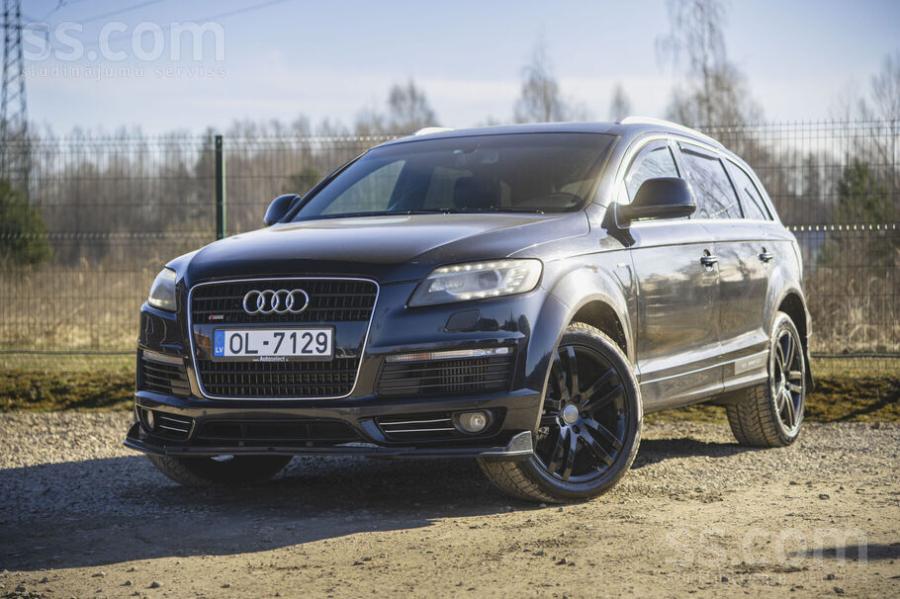Black Audi Q7 2007 in Riga, with an engine capacity of 3.00 L and mileage of 0 thousand km for 8790 €, photo 1 on AUTOMOTO.COM.LV
