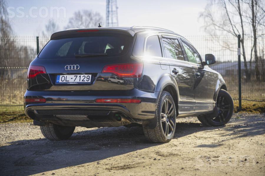 Black Audi Q7 2007 in Riga, with an engine capacity of 3.00 L and mileage of 0 thousand km for 8790 €, photo 7 on AUTOMOTO.COM.LV