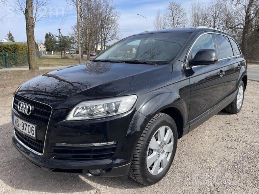 Black Audi Q7 2007 in Riga, with an engine capacity of 3.00 L and mileage of 245 thousand km for 7490 €, photo 1 on AUTOMOTO.COM.LV
