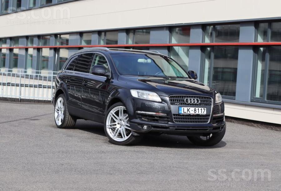 Black Audi Q7 2007 in Riga, with an engine capacity of 3.00 L and mileage of 273 thousand km for 4980 €, photo 1 on AUTOMOTO.COM.LV