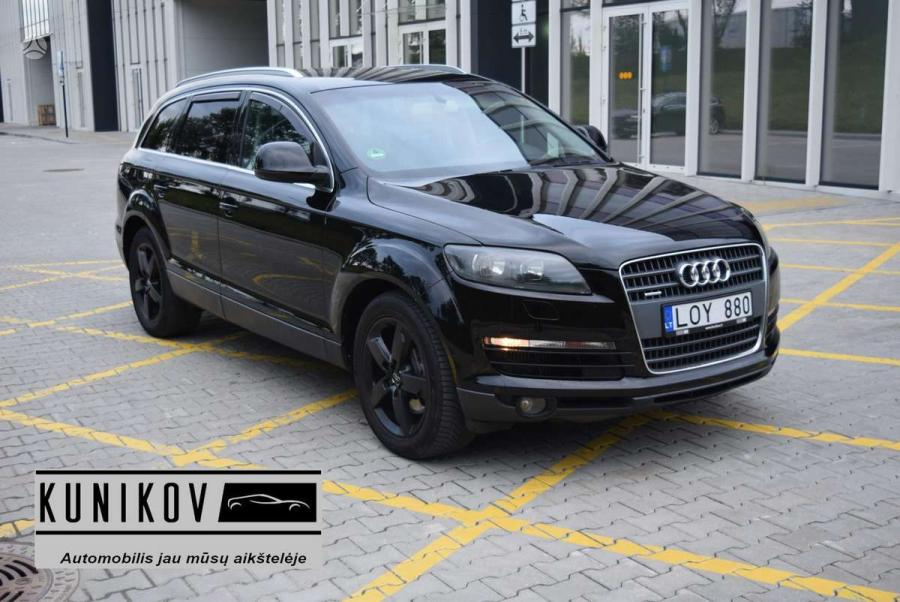 Black Audi Q7 2007 in Vilnius, with an engine capacity of 2.97 L and mileage of 374 thousand km for 4950 €, photo 1 on AUTOMOTO.COM.LV
