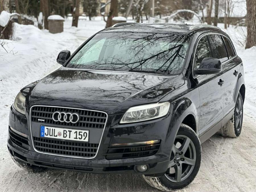 Black Audi Q7 2008 in Vilnius, with an engine capacity of 2.97 L and mileage of 255 thousand km for 5700 €, photo 2 on AUTOMOTO.COM.LV