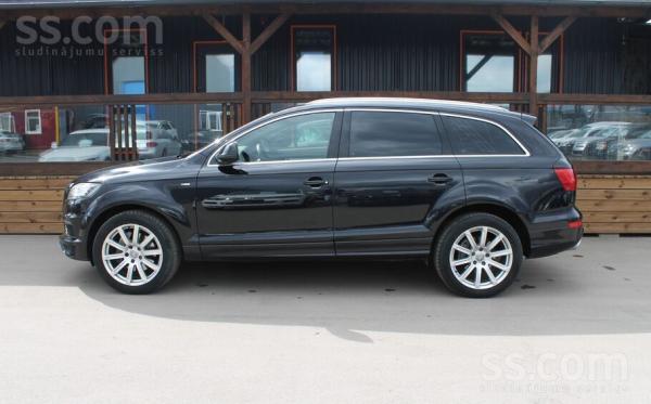 Black Audi Q7 2009 in Riga, with an engine capacity of 3.00 L and mileage of 0 thousand km for 10500 €, photo 2 on AUTOMOTO.COM.LV