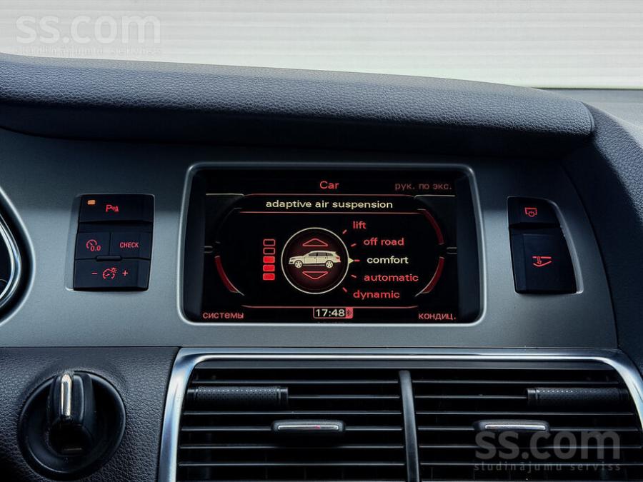 Black Audi Q7 2009 in Riga, with an engine capacity of 3.00 L and mileage of 0 thousand km for 11290 €, photo 32 on AUTOMOTO.COM.LV