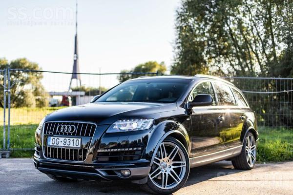 Melns Audi Q7 2011 Rīga, ar dzinēja tilpumu 3.00 L un nobraukumu 294 tūkst. km par 14290 €, foto 1 vietnē AUTOMOTO.COM.LV