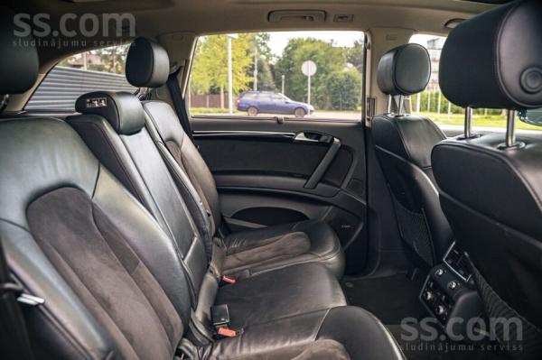 Black Audi Q7 2011 in Riga, with an engine capacity of 3.00 L and mileage of 0 thousand km for 7990 €, photo 8 on AUTOMOTO.COM.LV