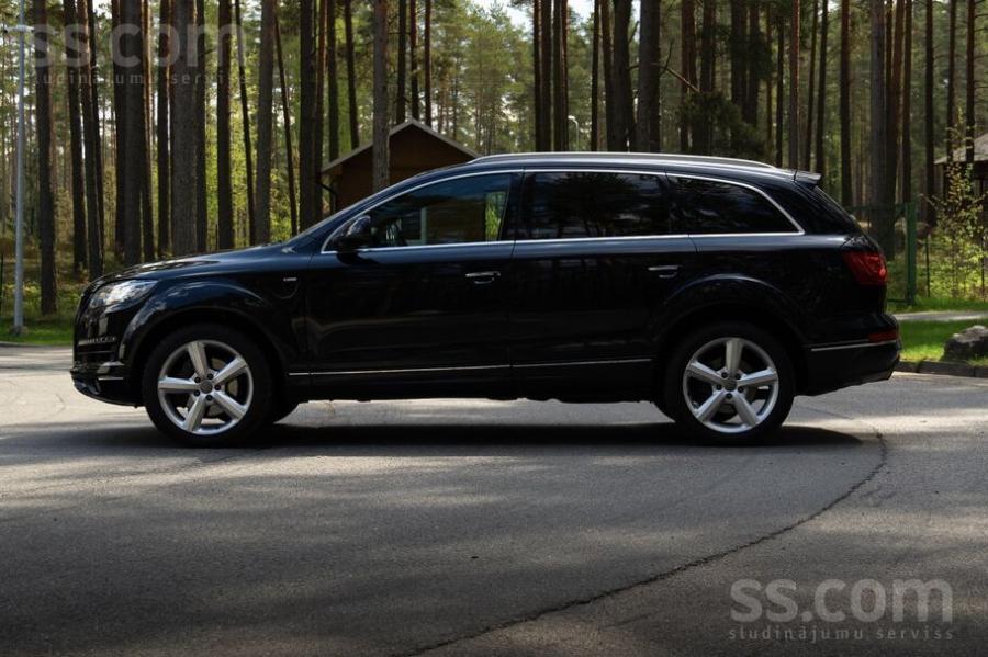 Black Audi Q7 2011 in Riga, with an engine capacity of 3.00 L and mileage of 213 thousand km for 12900 €, photo 9 on AUTOMOTO.COM.LV