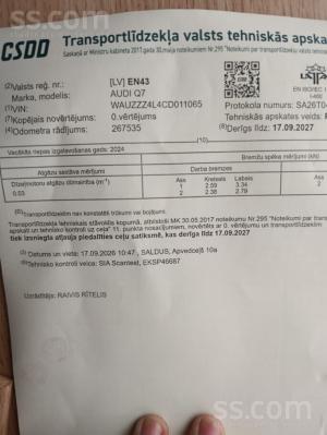 Melns Audi Q7 2011 Saldus, ar dzinēja tilpumu 3.00 L un nobraukumu 258 tūkst. km par 8500 €, foto 11 vietnē AUTOMOTO.COM.LV