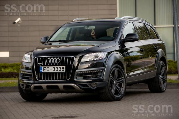 Black Audi Q7 2012 in Jelgava, with an engine capacity of 3.00 L and mileage of 217 thousand km for 14999 €, photo 2 on AUTOMOTO.COM.LV