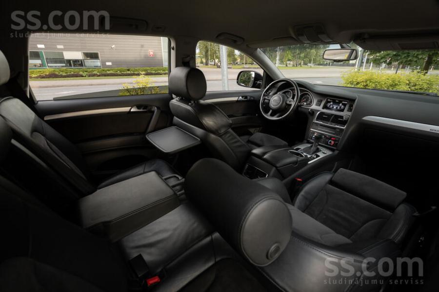 Black Audi Q7 2012 in Jelgava, with an engine capacity of 3.00 L and mileage of 217 thousand km for 14999 €, photo 12 on AUTOMOTO.COM.LV
