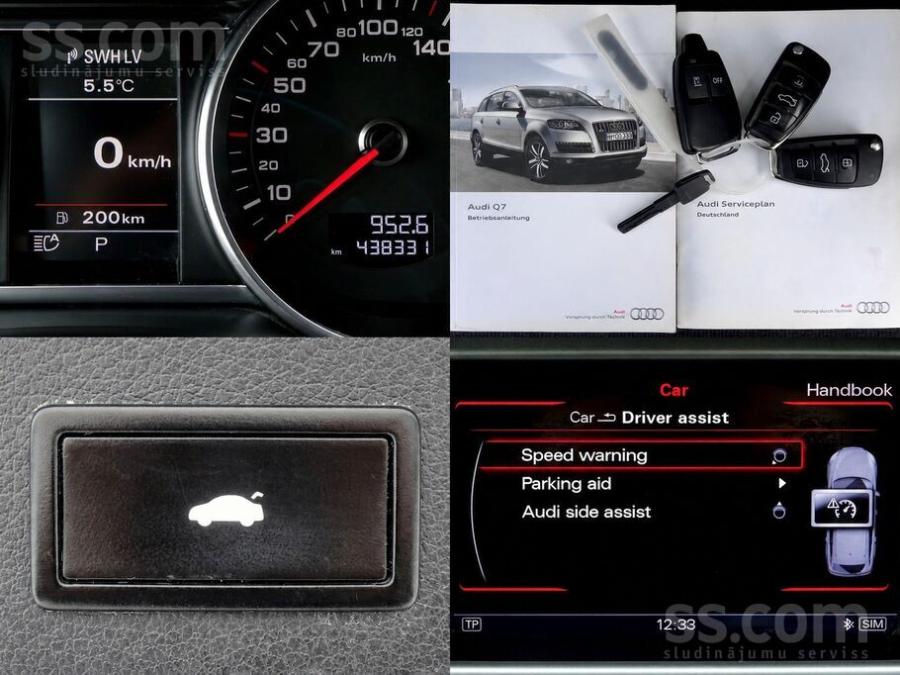 Melns Audi Q7 2012 Rīga, ar dzinēja tilpumu 3.00 L un nobraukumu 438 tūkst. km par 9900 €, foto 16 vietnē AUTOMOTO.COM.LV
