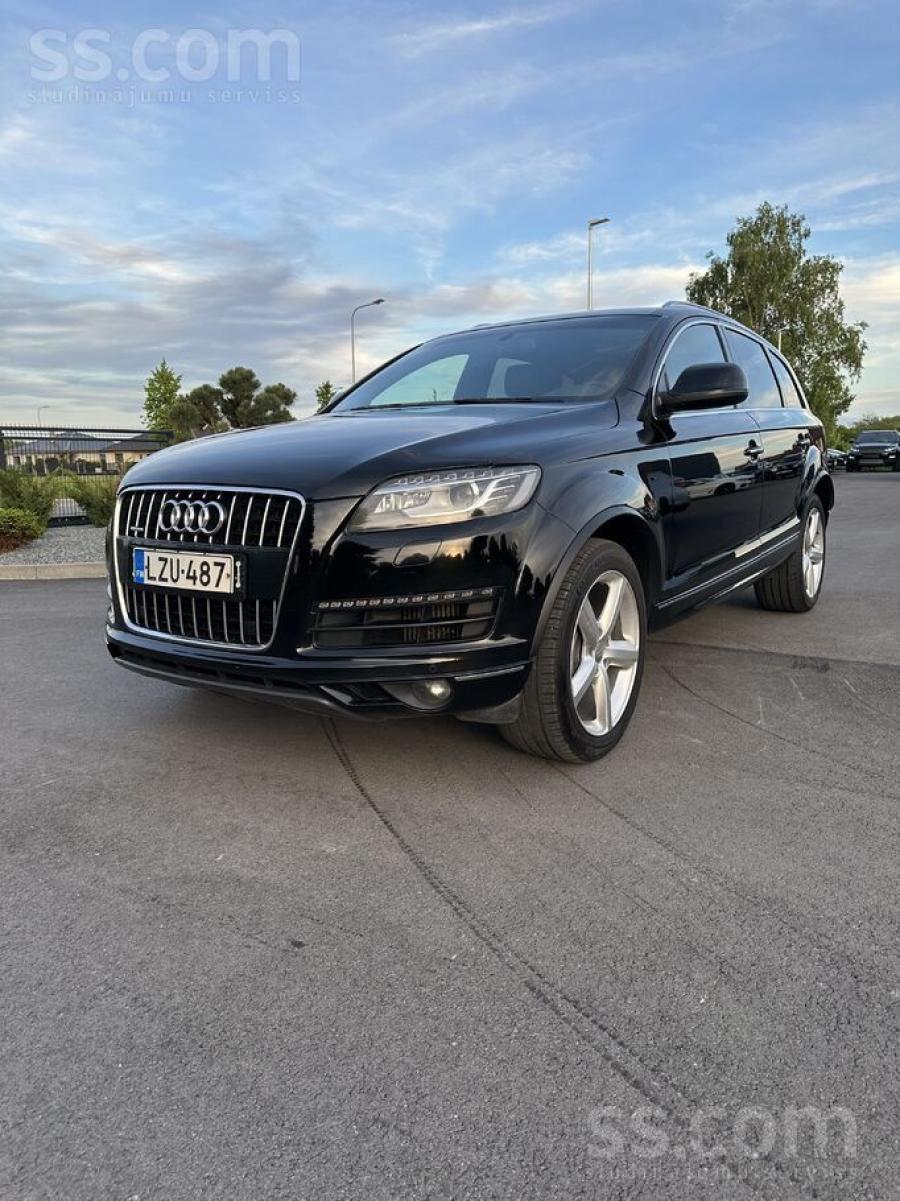 Melns Audi Q7 2012 Jelgava, ar dzinēja tilpumu 3.00 L un nobraukumu 370 tūkst. km par 9988 €, foto 1 vietnē AUTOMOTO.COM.LV