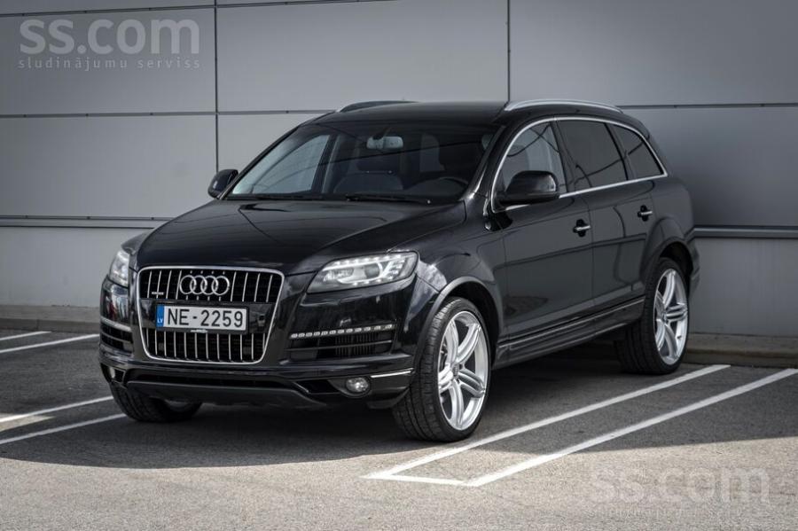 Black Audi Q7 2012 in Riga, with an engine capacity of 3.00 L and mileage of 277 thousand km for 11990 €, photo 1 on AUTOMOTO.COM.LV