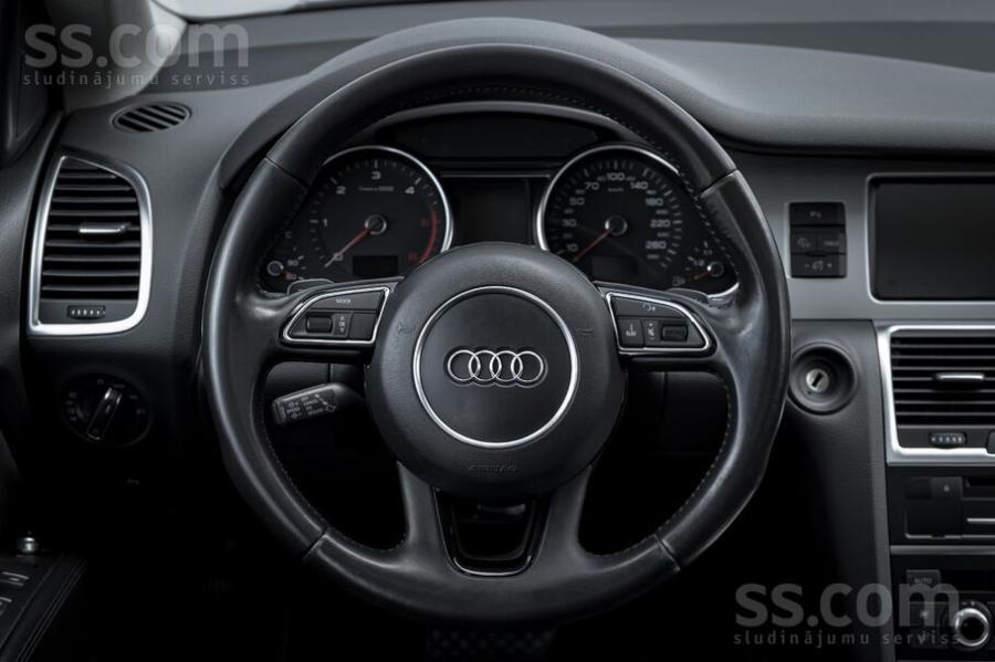 Black Audi Q7 2012 in Riga, with an engine capacity of 3.00 L and mileage of 277 thousand km for 11990 €, photo 21 on AUTOMOTO.COM.LV