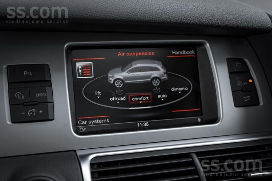Black Audi Q7 2012 in Riga, with an engine capacity of 3.00 L and mileage of 277 thousand km for 11990 €, photo 26 on AUTOMOTO.COM.LV