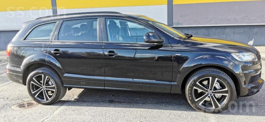 Black Audi Q7 2013 in Riga, with an engine capacity of 3.00 L and mileage of 0 thousand km for 11490 €, photo 5 on AUTOMOTO.COM.LV