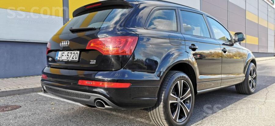 Black Audi Q7 2013 in Riga, with an engine capacity of 3.00 L and mileage of 0 thousand km for 11490 €, photo 8 on AUTOMOTO.COM.LV