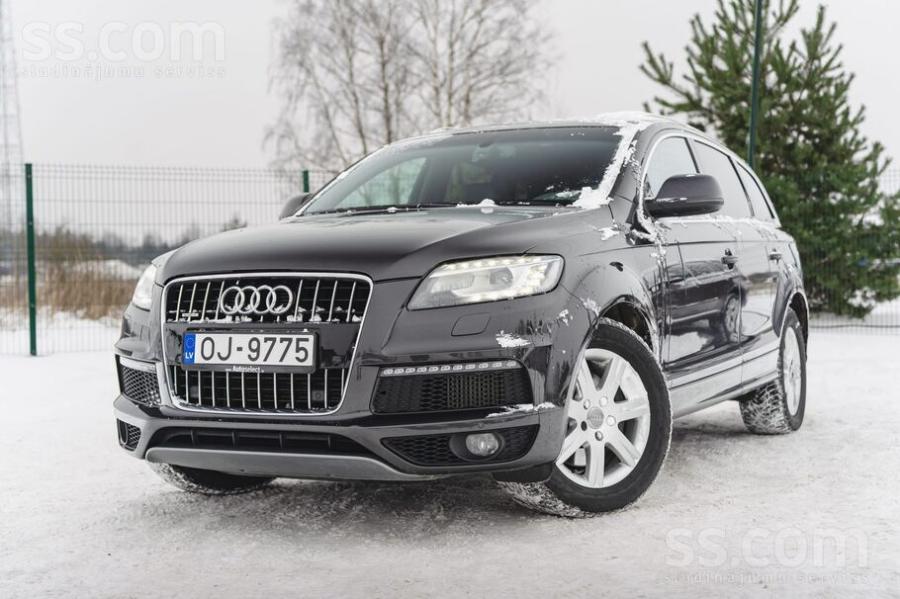 Melns Audi Q7 2013 Rīga, ar dzinēja tilpumu 3.00 L un nobraukumu 349 tūkst. km par 15200 €, foto 1 vietnē AUTOMOTO.COM.LV