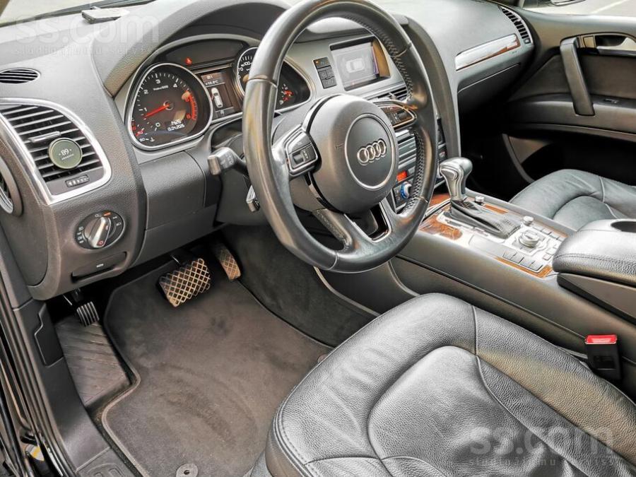 Melns Audi Q7 2013 Rīga, ar dzinēja tilpumu 3.00 L un nobraukumu 260 tūkst. km par 10850 €, foto 22 vietnē AUTOMOTO.COM.LV