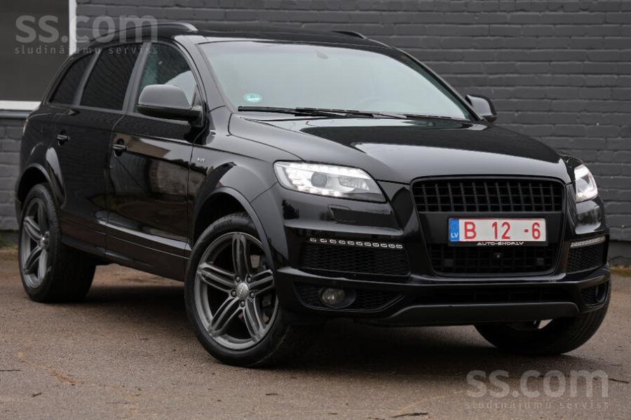 Black Audi Q7 2013 in Tukums, with an engine capacity of 3.00 L and mileage of 248 thousand km for 13490 €, photo 1 on AUTOMOTO.COM.LV